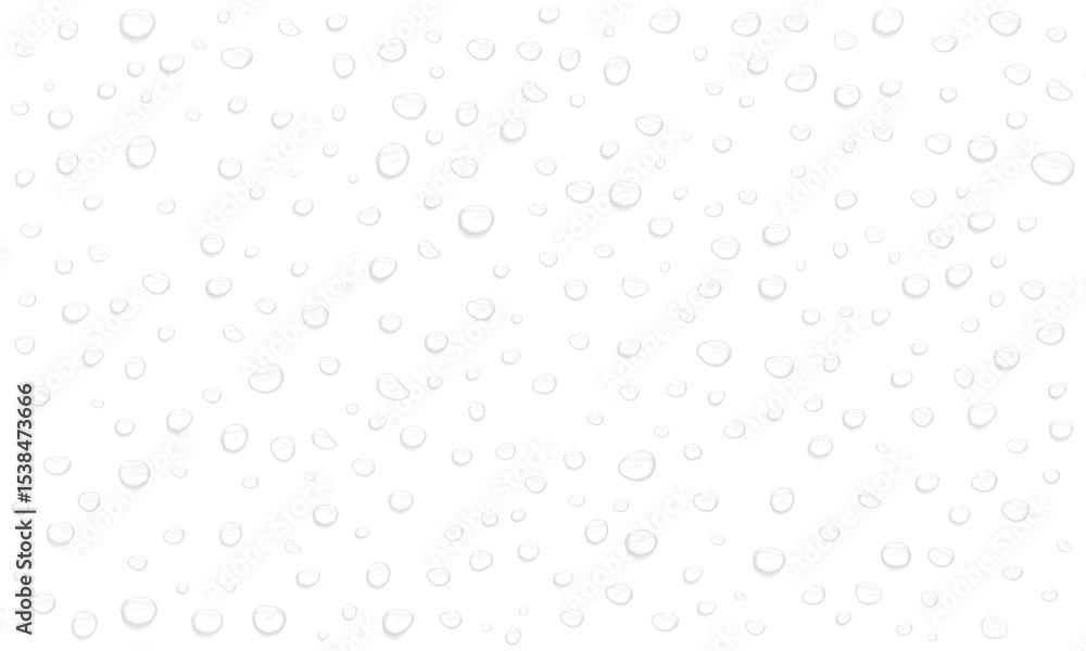 PNG realistic water drops and bubbles. Transparent condensation on ...