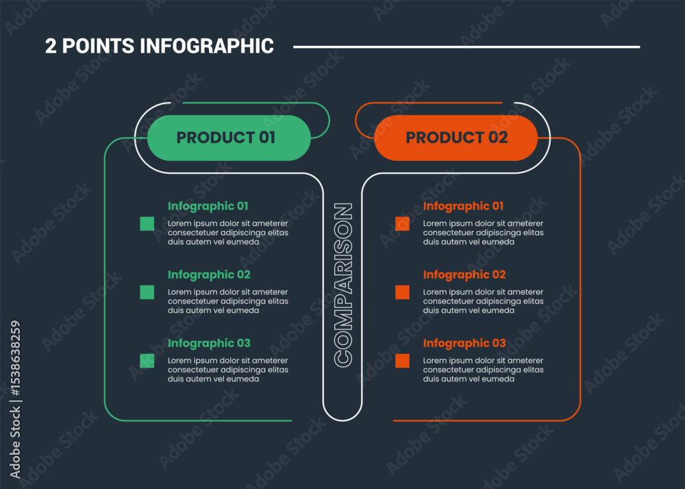 comparison choice infographic process diagram with box table with round ...