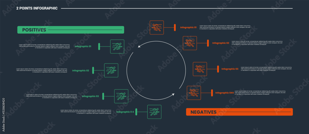 comparison choice infographic process diagram with big circle center ...