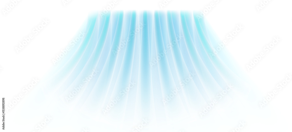 Cool air flow effect with icy swoosh and neon glow. Blue abstract ...