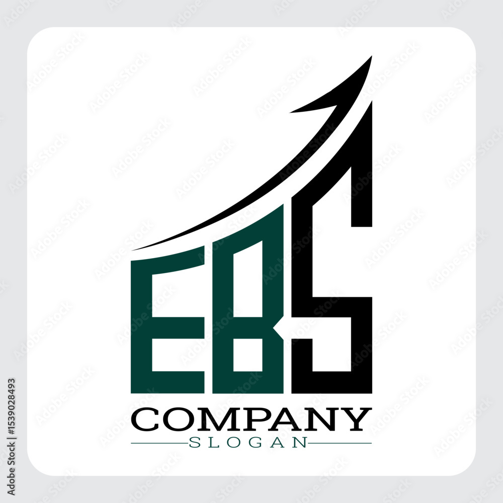 Стоковое векторное изображение «EBS Company Logo Design Growth vector ...