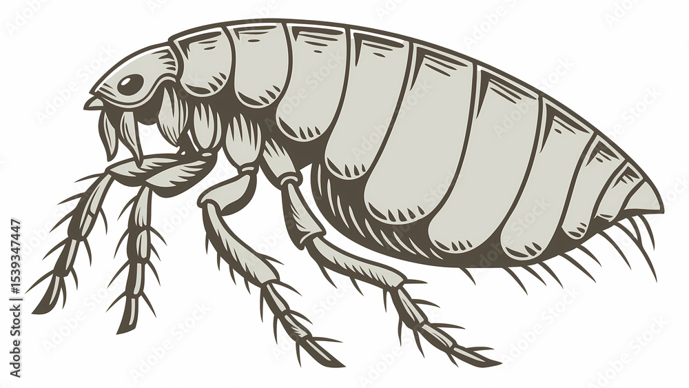Illustration Stock Flea identification guide how to identify fleas flea ...
