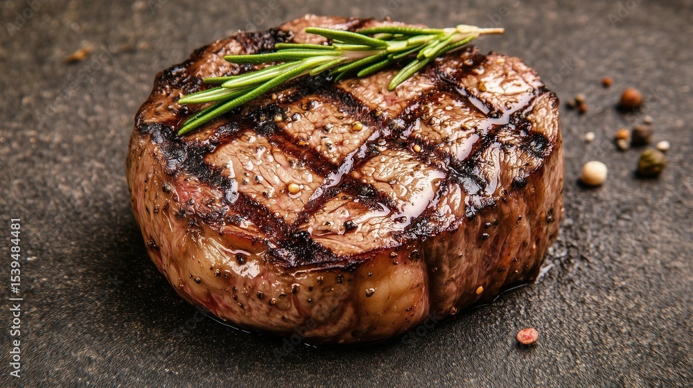 Juicy fillet steak with perfect grill marks, a feast for the eyes ...