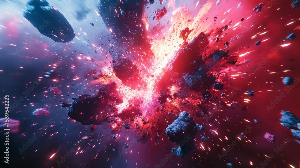 Hyper-realistic burning brain with embers and smoke, symbolizing stress ...