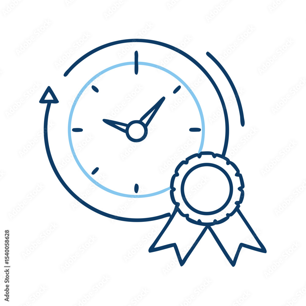 Award for Time Management Skills in Corporate Environment with Clock ...