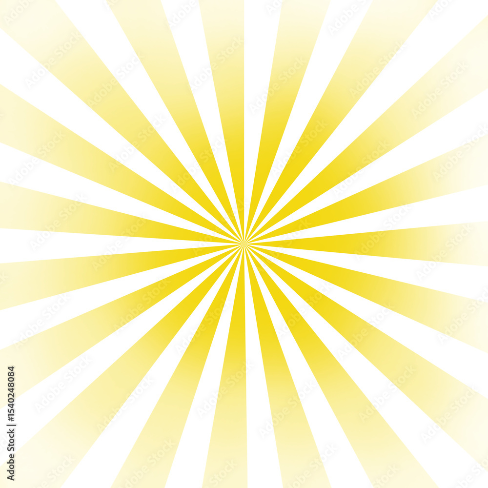 Yellow radial sun rays on transparent background. Starburst pattern ...