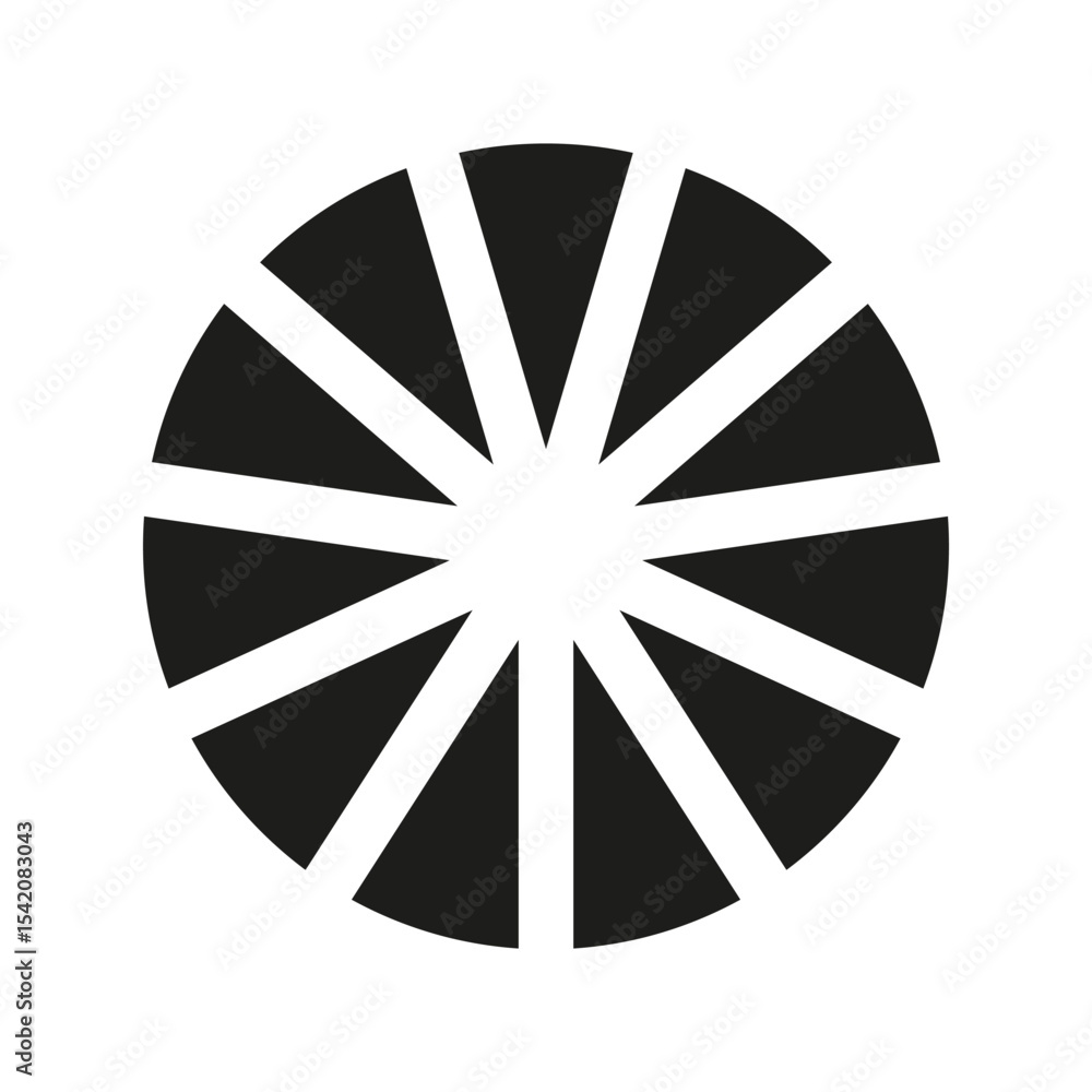 Circle division on 11 equal parts. Coaching blank. Wheel divided ...