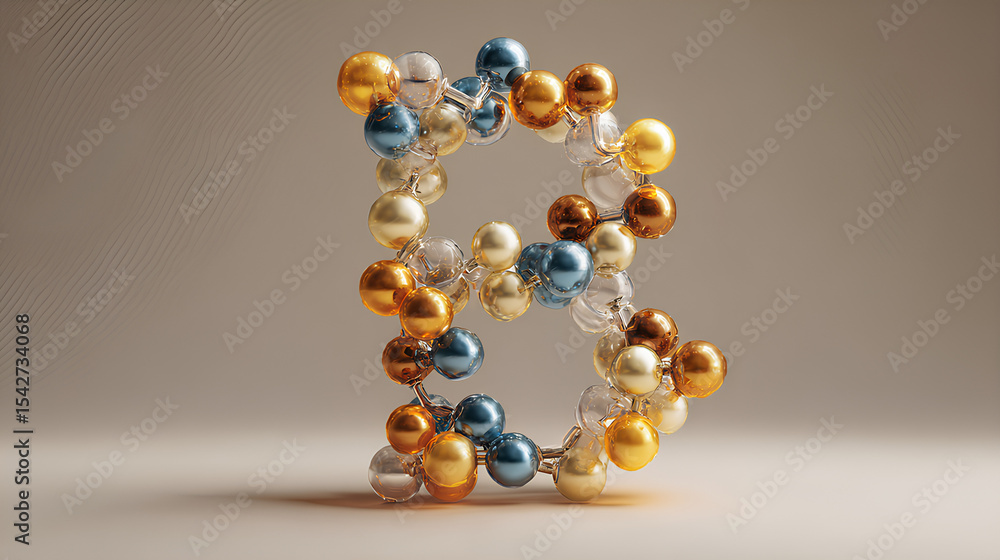 Illustration of molecular structure of biotin vitamin B7. Role in ...