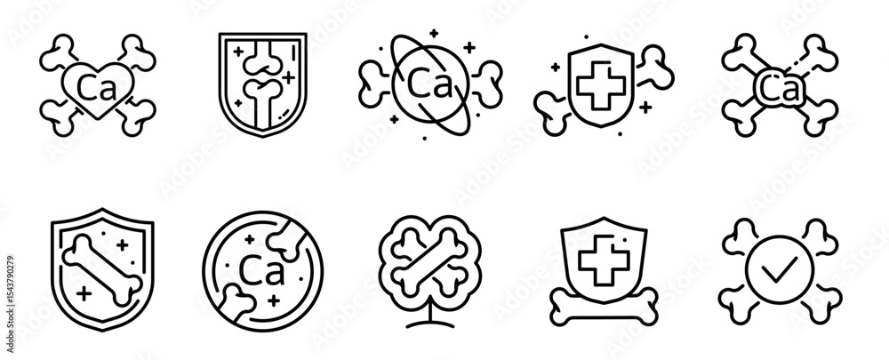 Strong healthy bones icon. Human health set icon Stock Vector | Adobe Stock