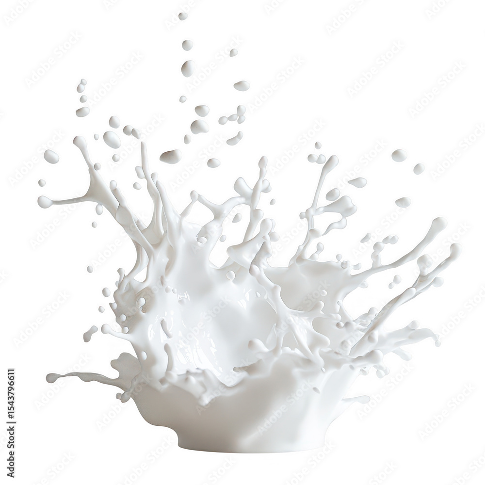 Dynamic Milk Splash Creamy White Liquid Explosion Stock Photo | Adobe Stock