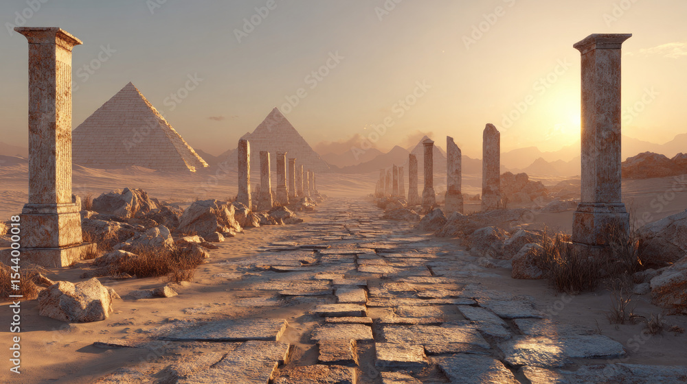 With stones, pillars, and crumbling walls, the ancient route to the ...