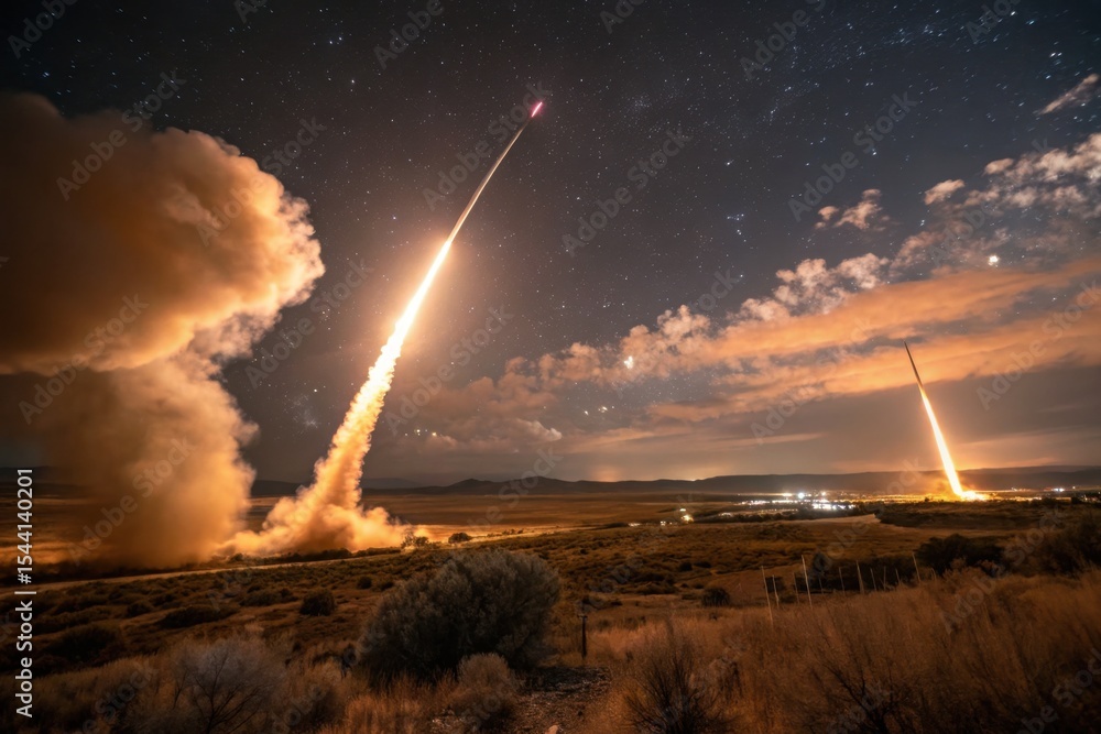 Warzone Rocket Attack Captured Under Starry Sky / Modern Warfare ...