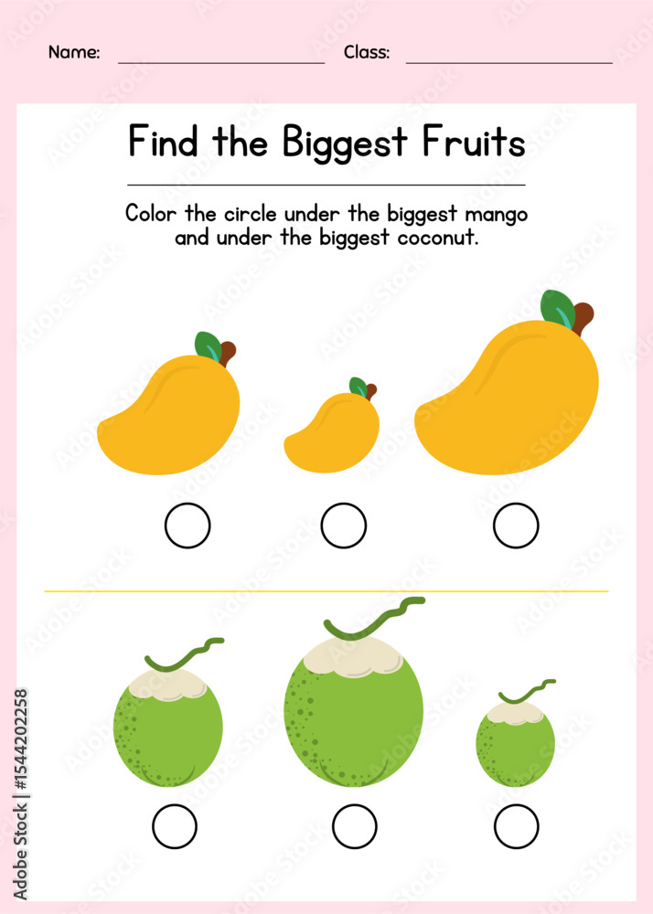 Printable educational worksheet designed to help preschoolers identify ...