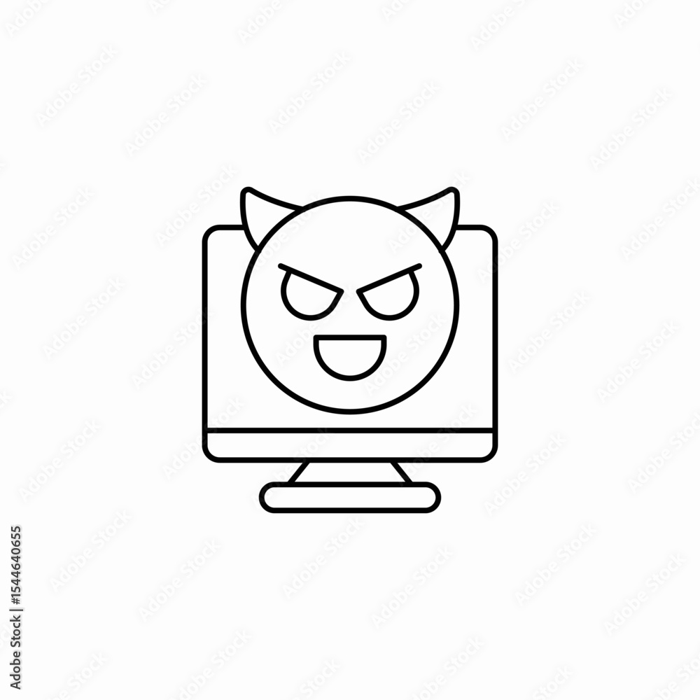 computer malware icon sign vector Stock Vector | Adobe Stock