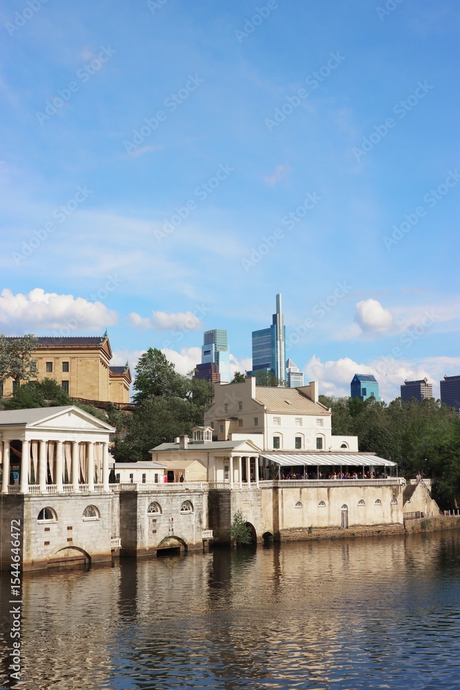 philadelphia, Fairmount Water Works, architecture, building, column ...