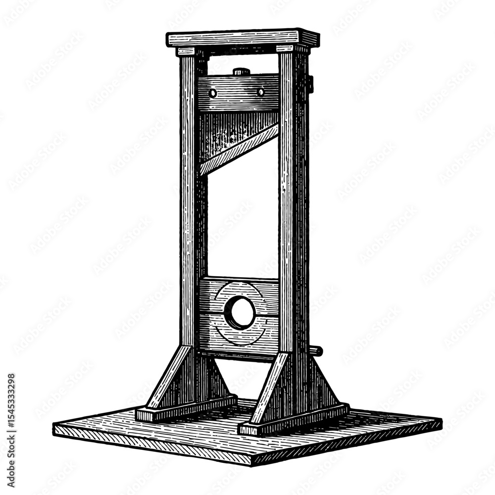 Vintage Guillotine Historical French Revolution Justice Execution ...