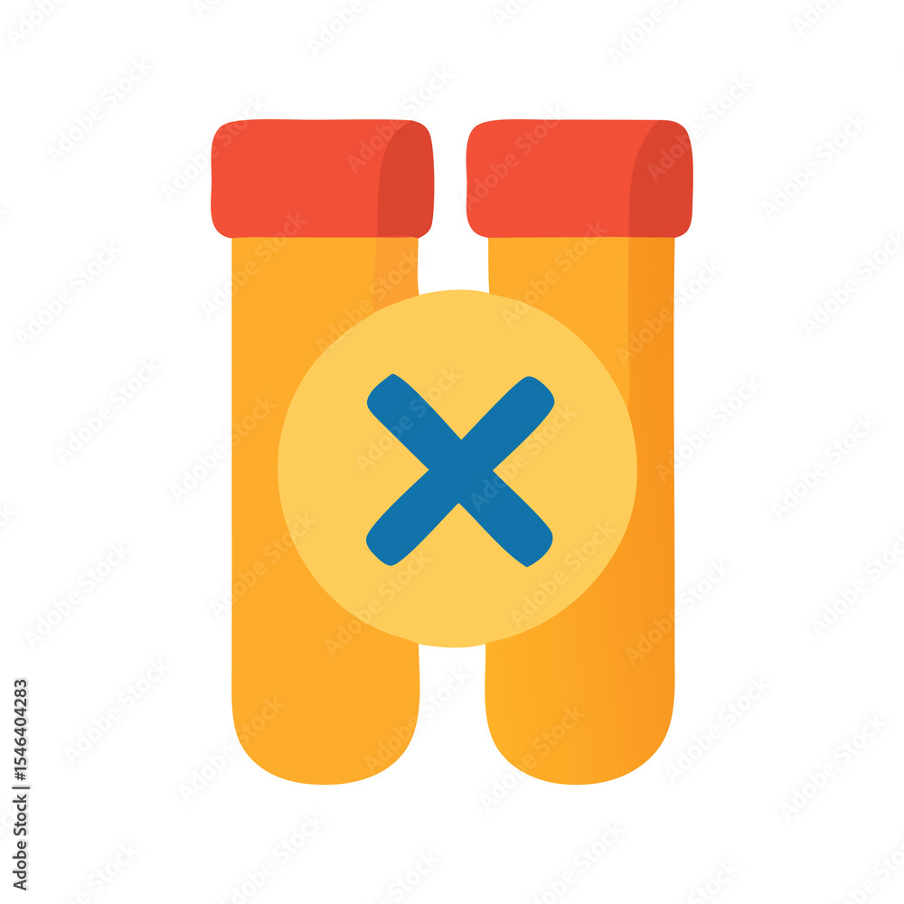 Iconic Representation of Medical Testing with Dual Test Tubes and ...