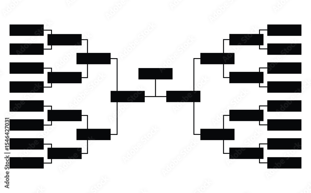 Stock-Vektorgrafik „Tournament bracket templates, 16-team tournament ...