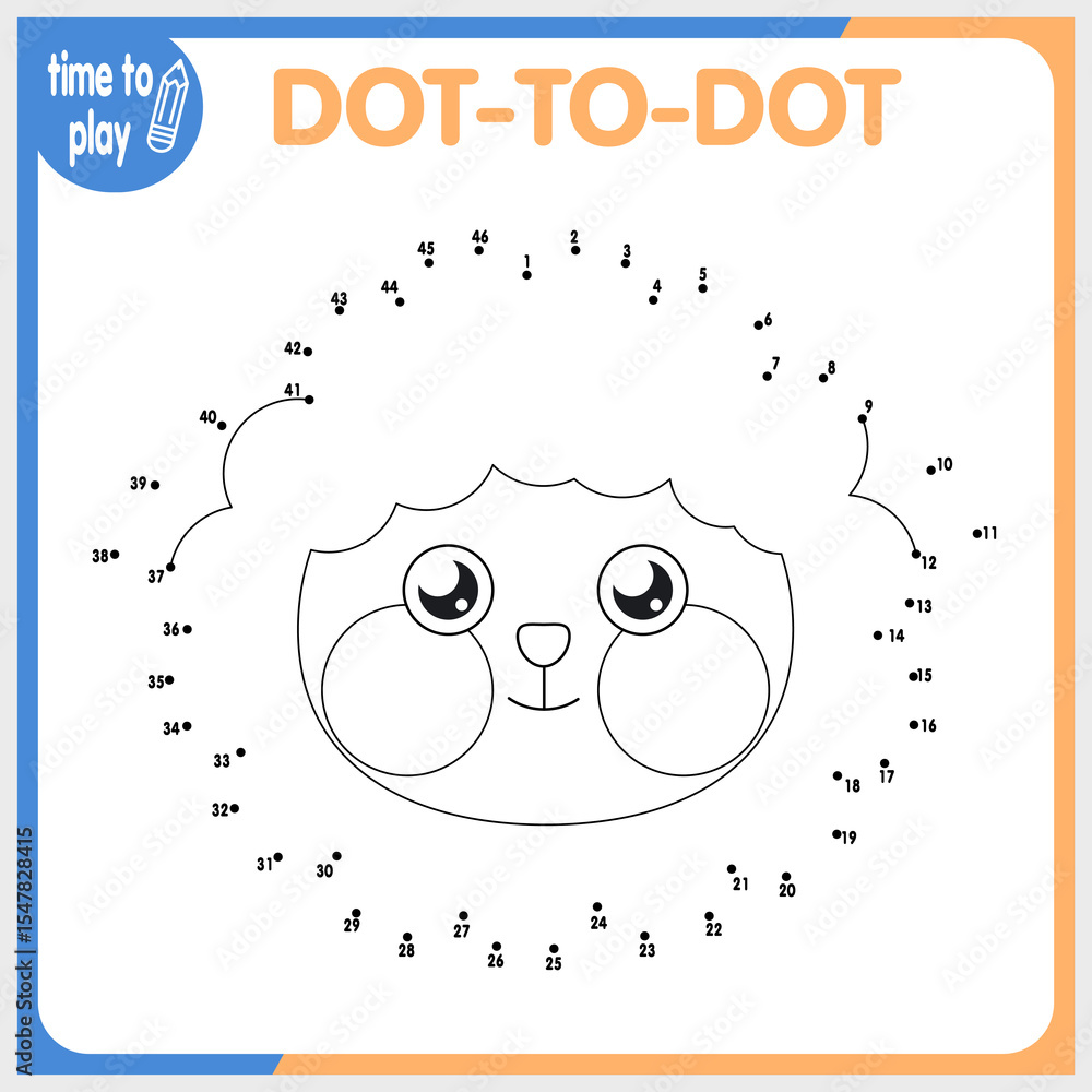 Dot to dot. Connect the dots. Game for kids. Vector illustration. Funny ...