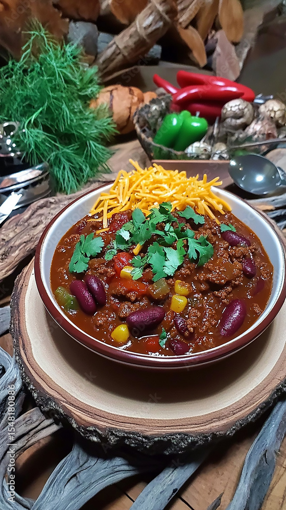 Hearty Beef Chili Recipe: A Flavorful Winter Warmer Stock Photo | Adobe ...