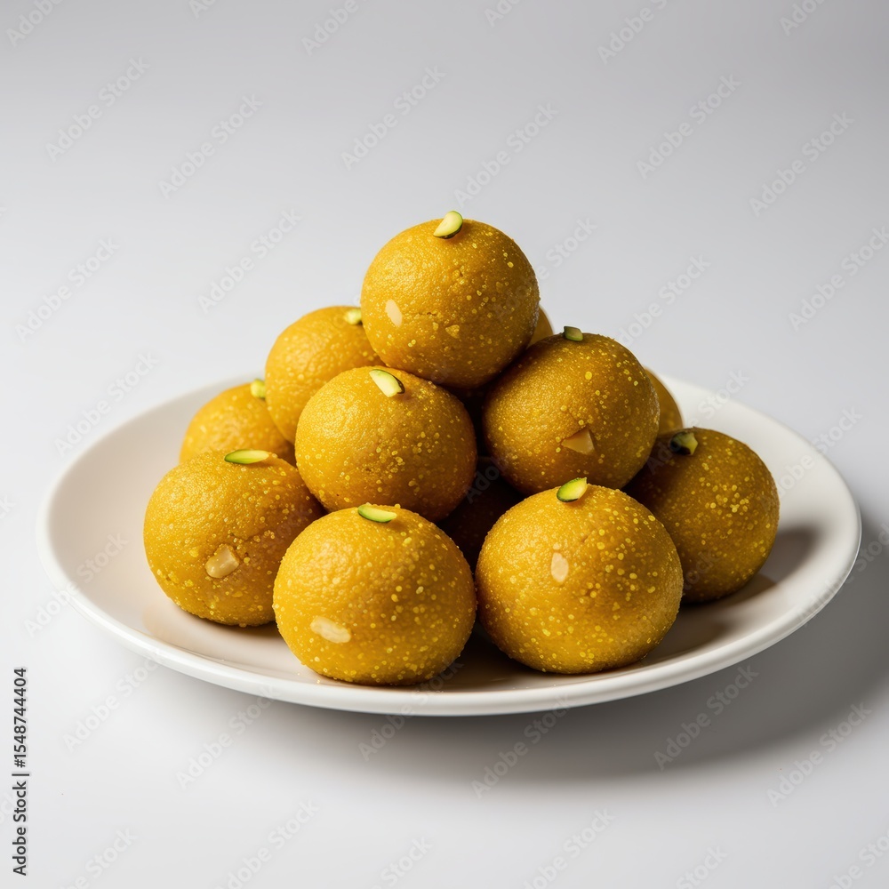 Traditional Besan Ladoo – Indian Gram Flour Sweet Balls Stock Photo ...