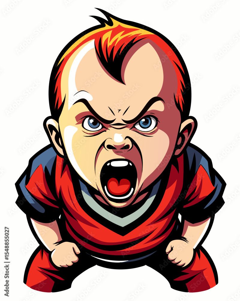 angry baby Cat realistic design and bold line black , white background ...