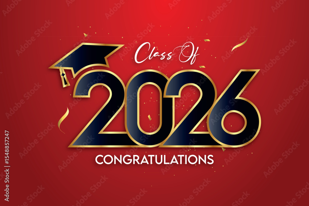 Class of 2026 Text for graduation design, high school or college ...