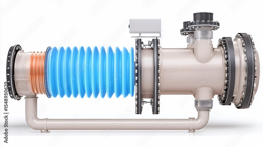 Photo Stock A schematic diagram of a simple cycle gas turbine power ...