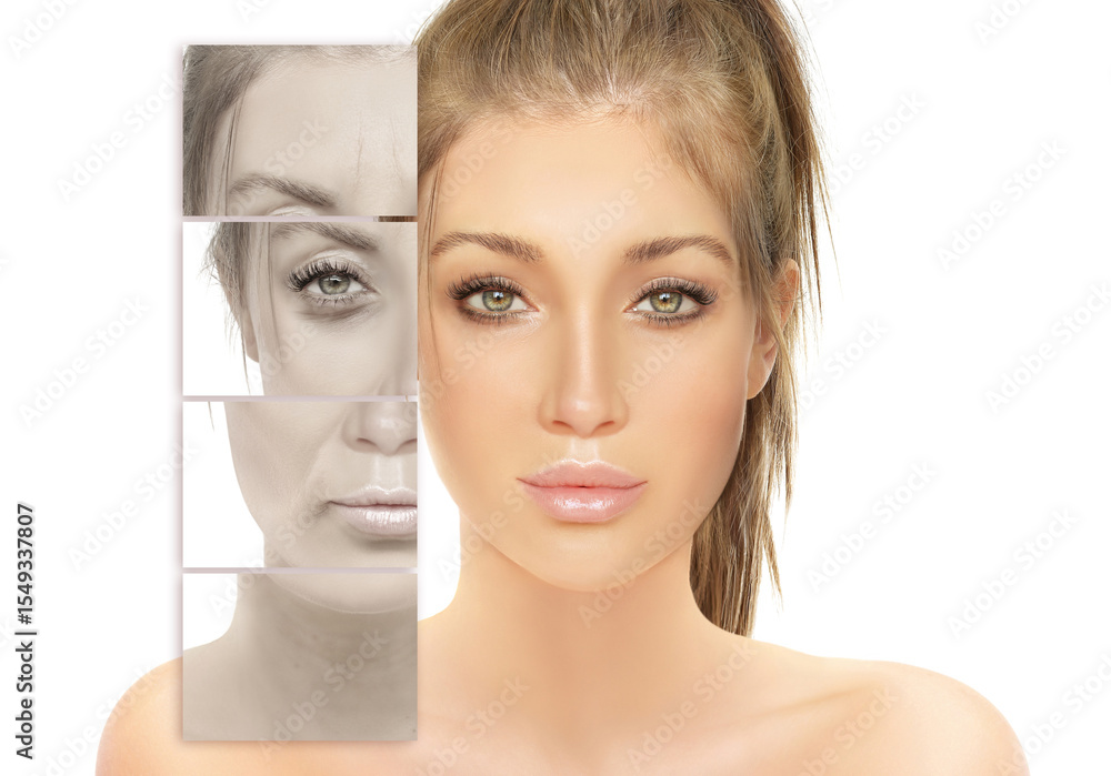 Signs of skin aging,signs of premature aging, Wrinkles and fine lines ...