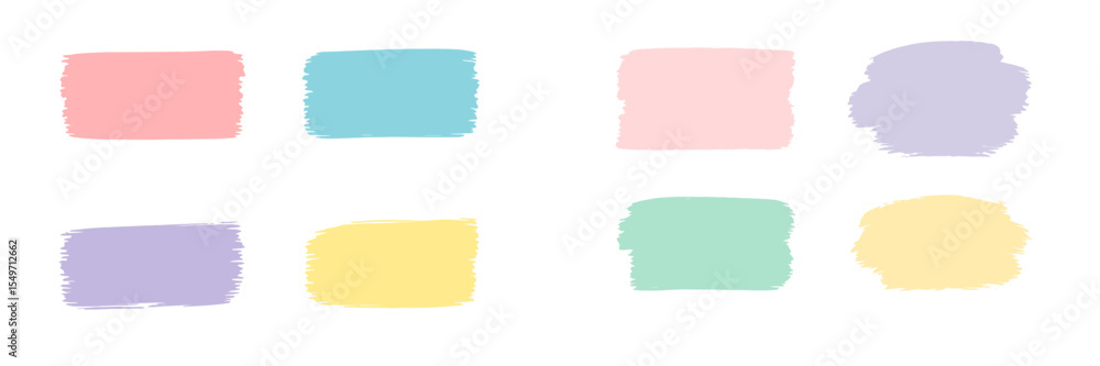 Soft pastel color swatches arranged in an artistic grid for design ...