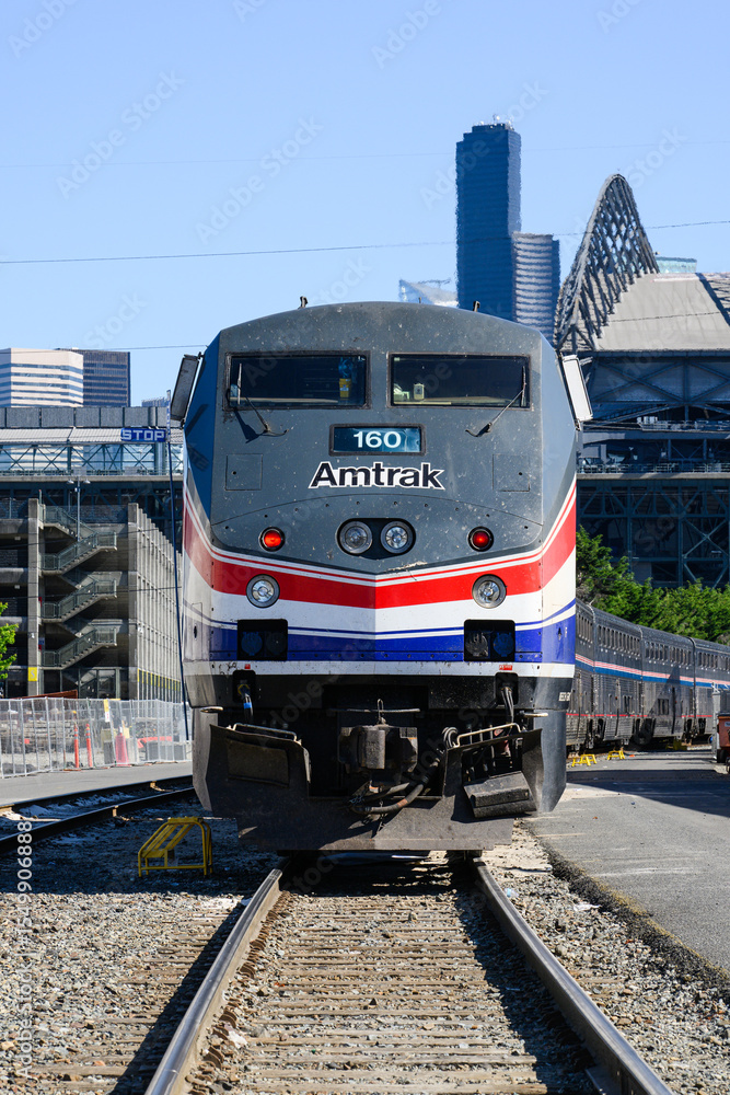 Seattle - June 8, 2025; Front view of Amtrak 50th Anniversary ...