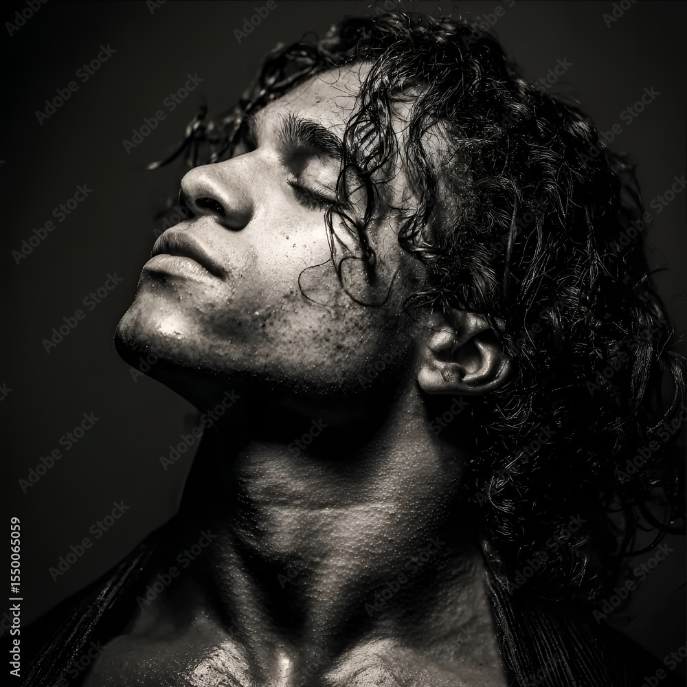 Professional photo of a talented artist for whom the stage is life ...