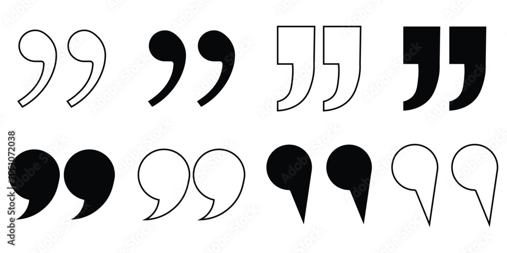 Image vectorielle Stock Quotation mark sign and symbol. Featuring ...