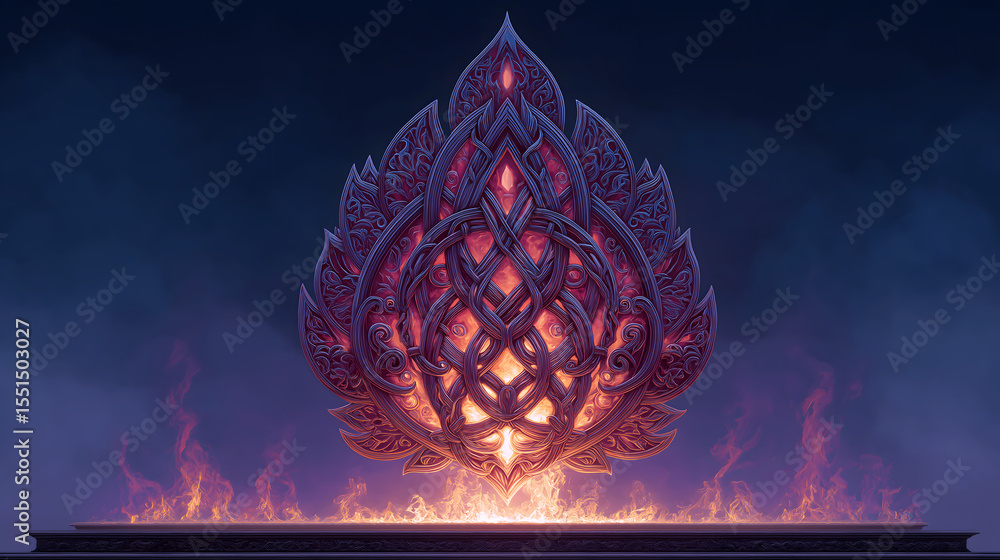 Hyperrealistic Celtic Brigid PNG Material | Triple Flames, Celtic Knot ...
