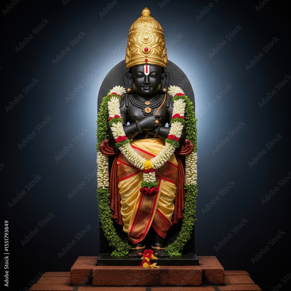 Black Stone Lord Vitthal Murti in Pandharpur Mandir – Vitthal Rukmini ...