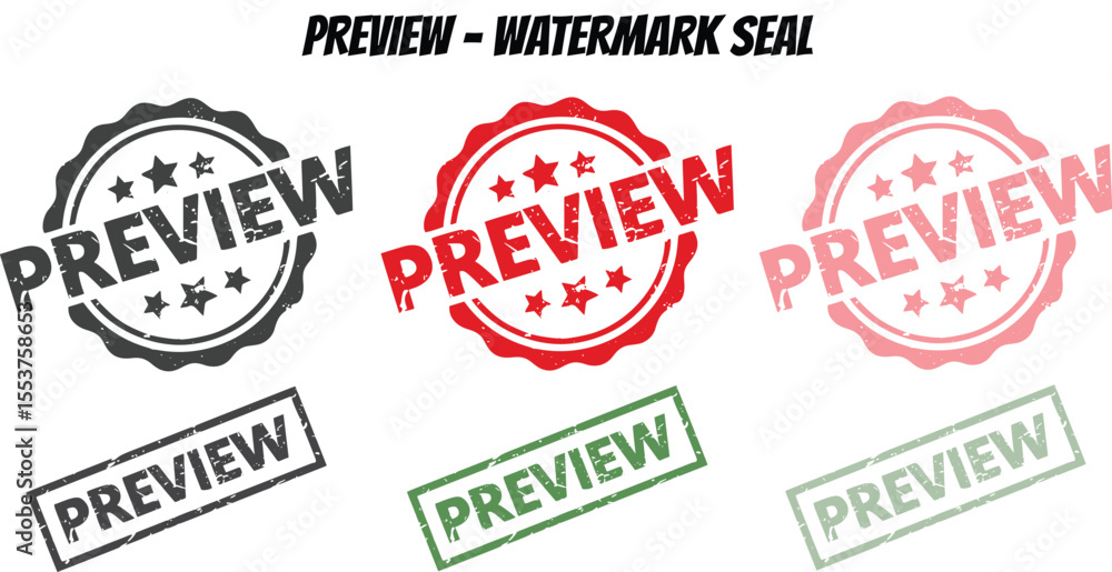 Vector de Stock Preview Label Stamp Template – Editable Watermark for ...