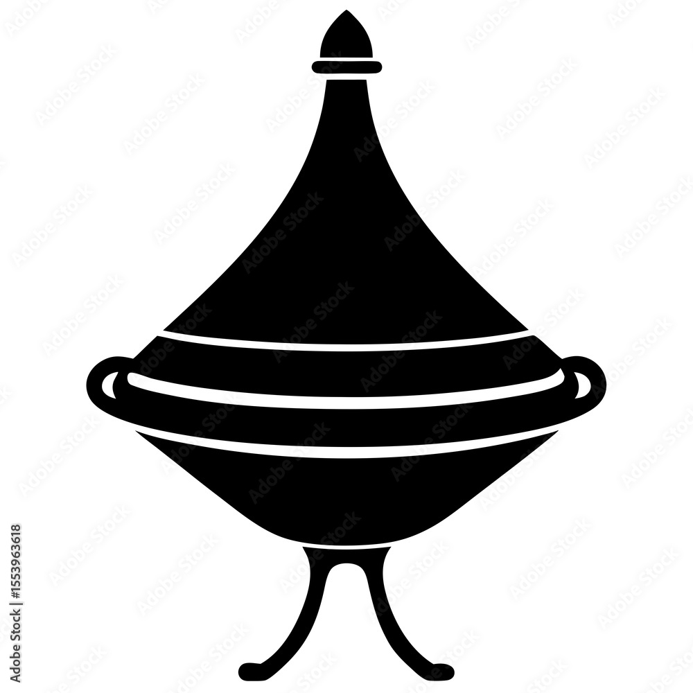 Moroccan Tagine Pot Vector: Traditional North African Cuisine Vessel ...
