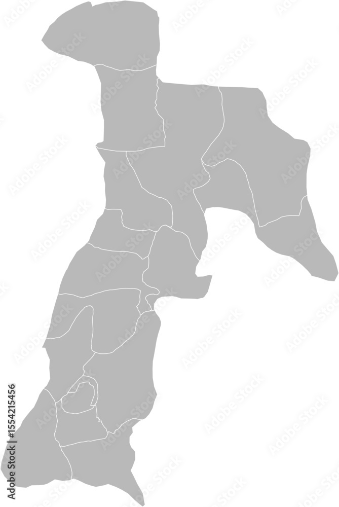 Abia, Nigeria – administrative vector map with local government area ...