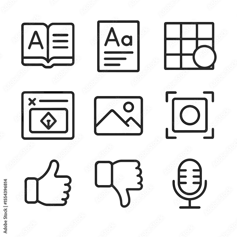 Brand Guidelines Icons. Outline icon set of Brand Guidelines ...