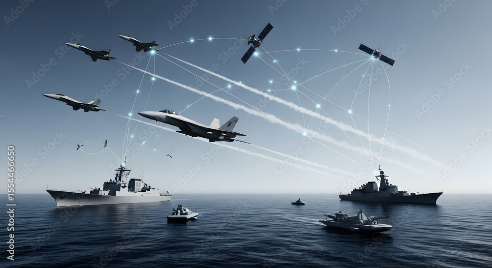 Military naval fleet network Stock Photo | Adobe Stock