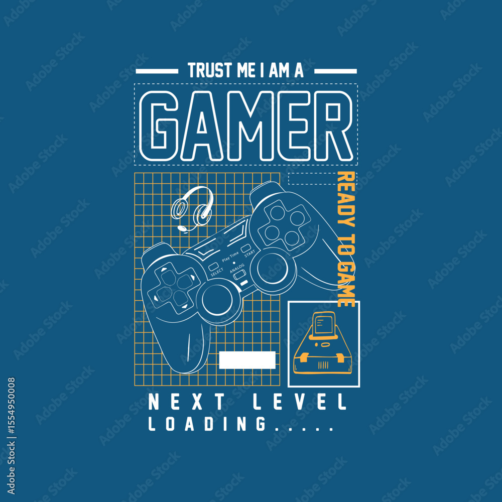 Gamer video game pad console vector graphic design Stock Vector | Adobe ...