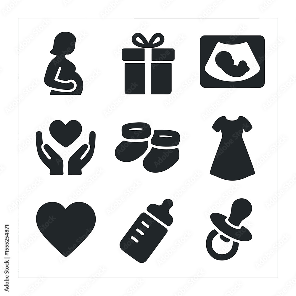 Blank Form Icons. Solid, filled icons set of blank forms: no data field ...