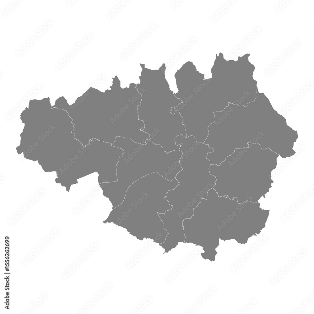 High Quality map of Greater Manchester is a county of England, with ...