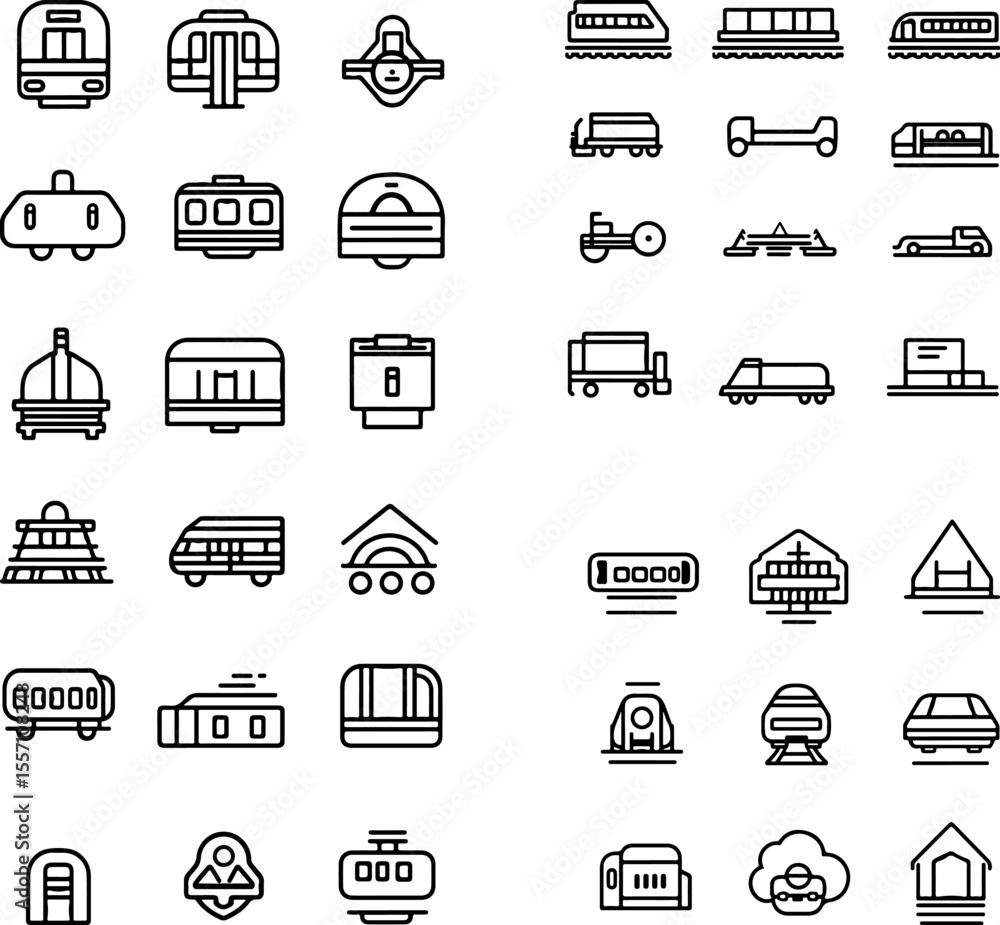 train icons railway locomotive train symbol train station ...