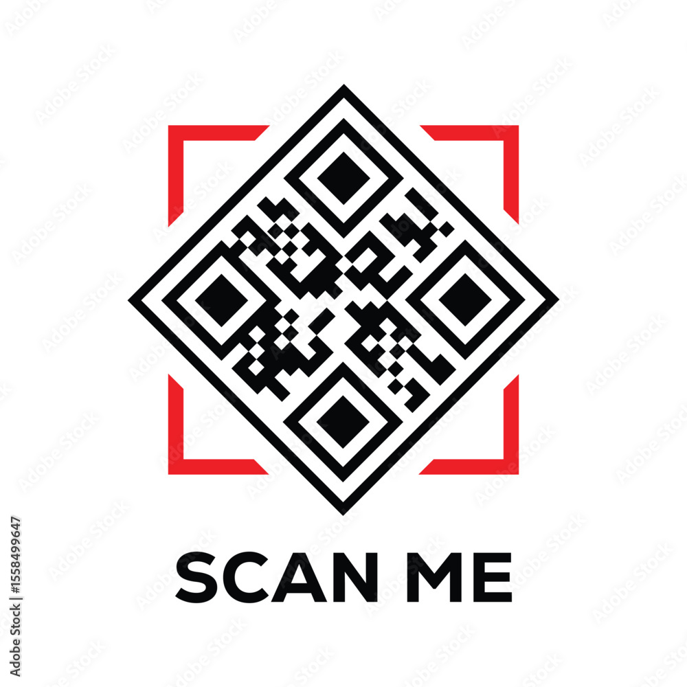 Vektor Scan QR code icon. Digital scanning qr code. QR code scan for ...