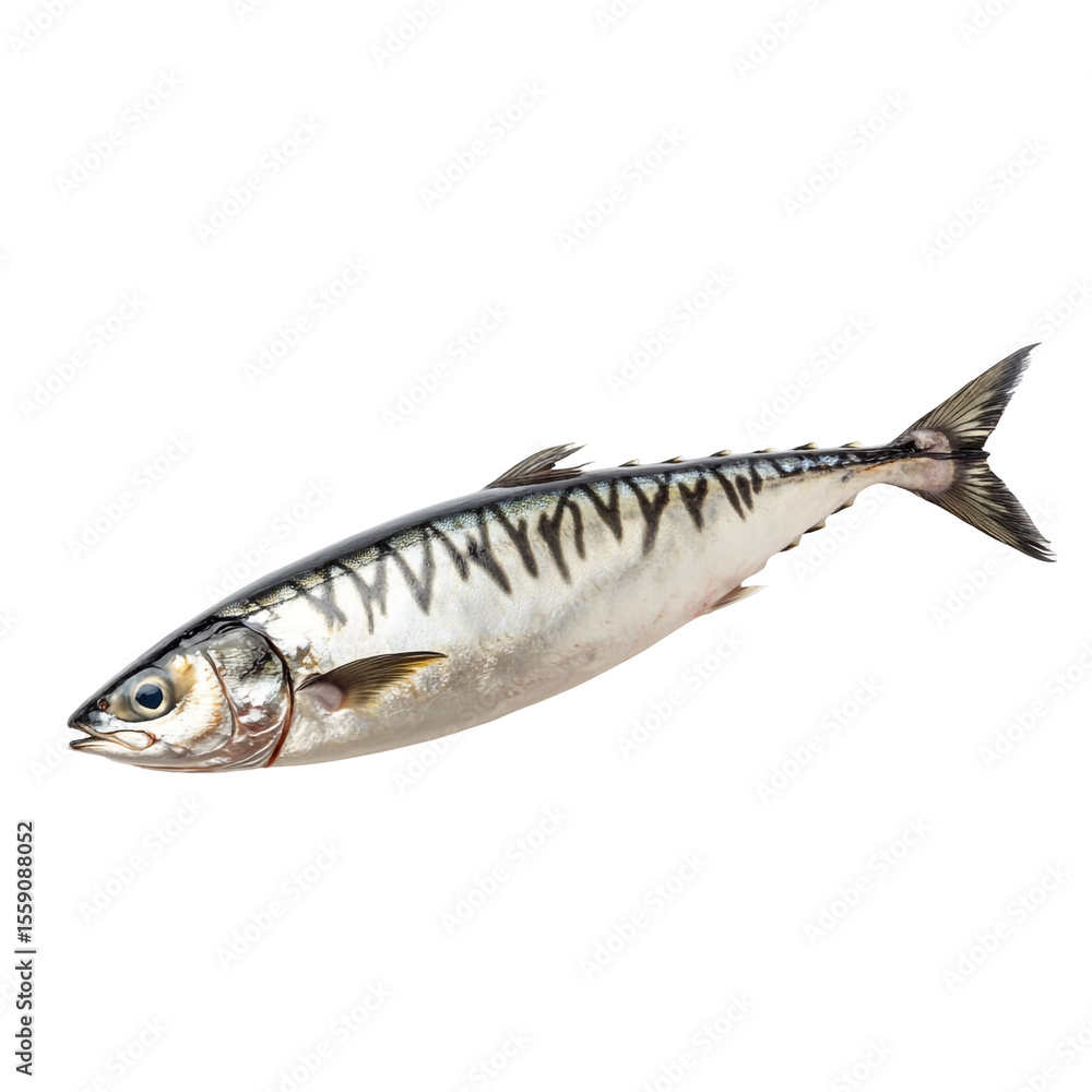 Atlantic mackerel fish on black background a whole fish ready to cook ...