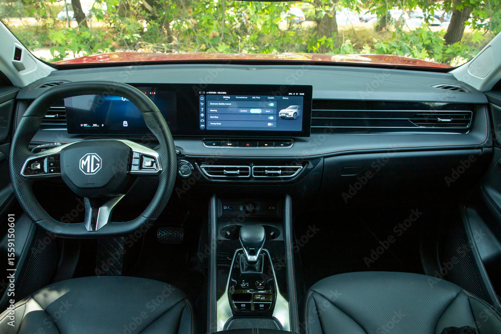 MG HS is a compact crossover SUV. It has unique interior design. Stock ...