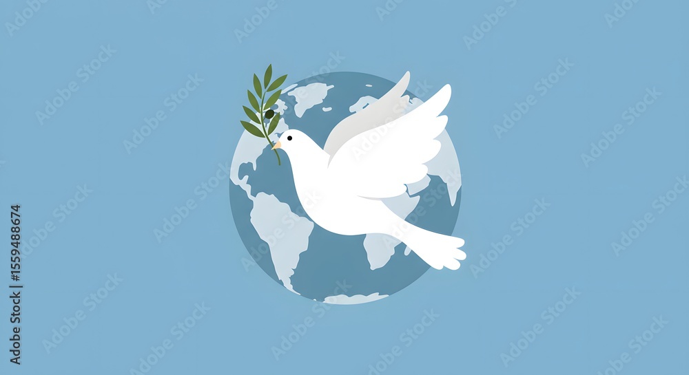International Day of Peace Dove of Peace Symbol of Global Harmony and ...