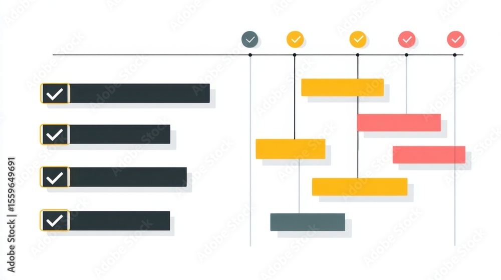 Стоковая иллюстрация «Project Roadmap: This image shows a detailed ...