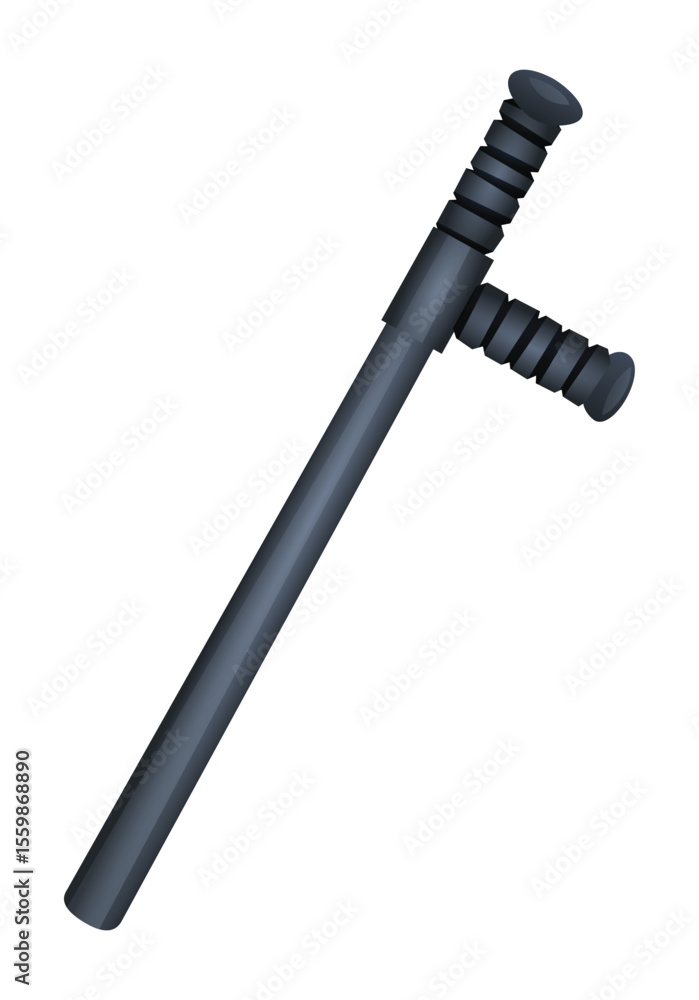 Vector de Stock Police baton, a non lethal weapon used by law ...
